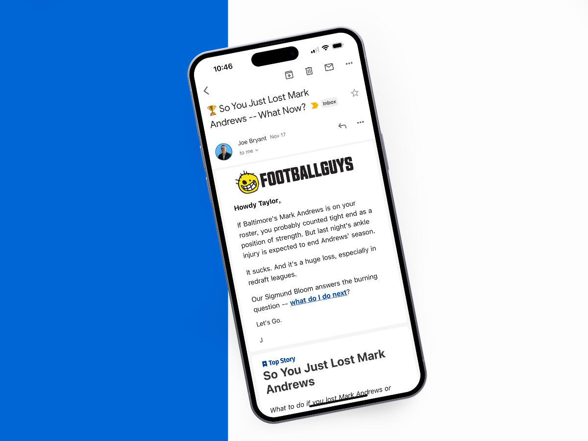 Footballguys Daily Update Newsletter